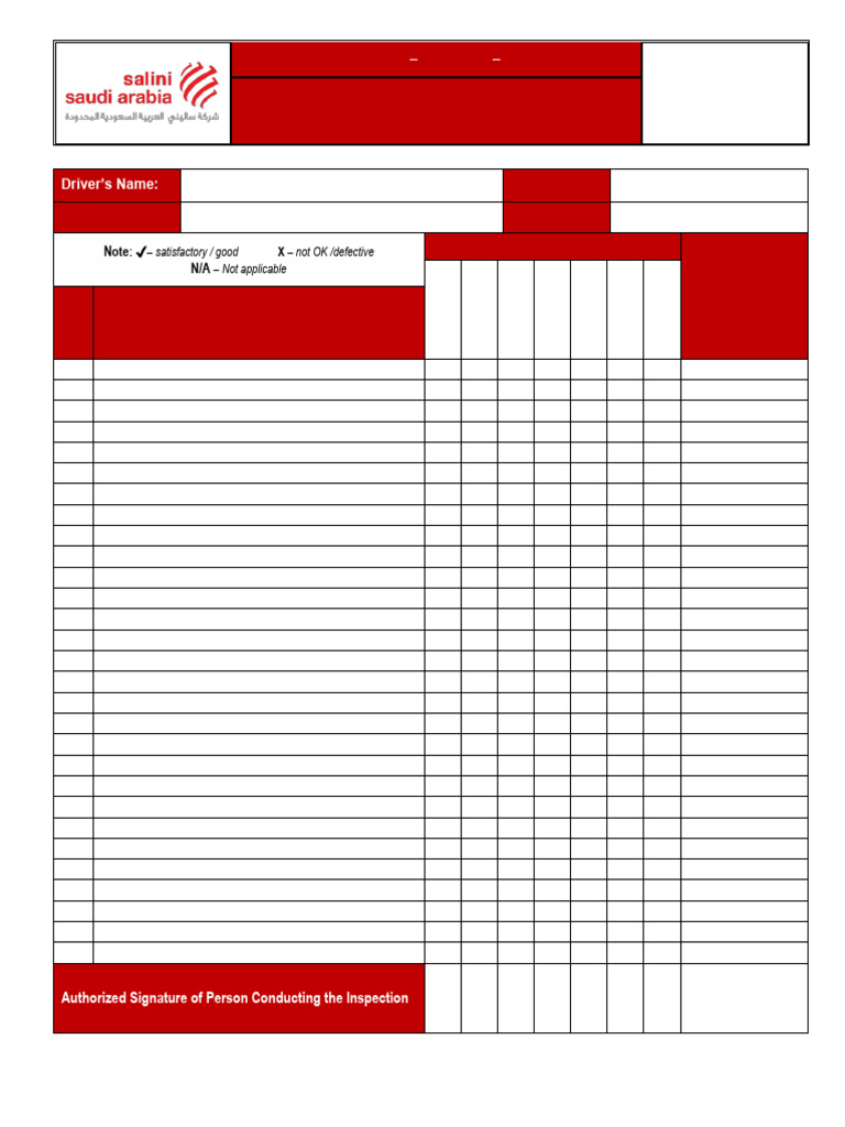 Boom Truck Daily Inspection Checklist | PDF
