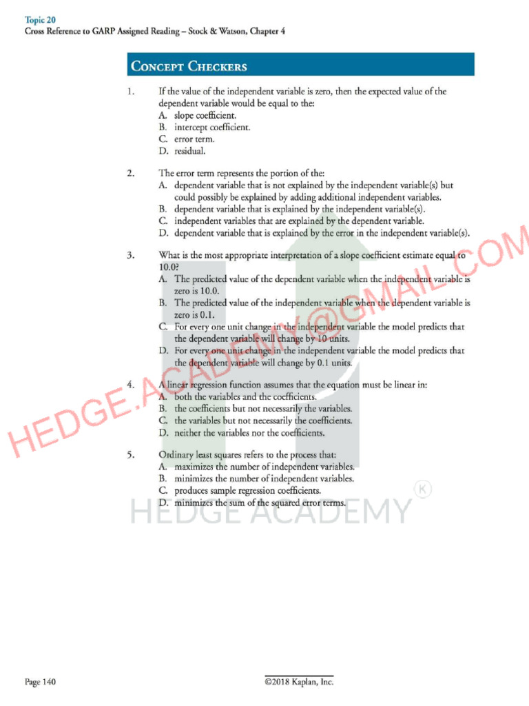 Linear Regression With 1 Regressor - EXERCISE | PDF | Errors And Residuals | Linear Regression