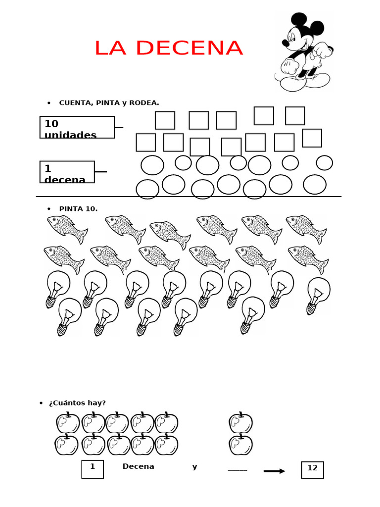 Fichas Matematica La Decena | PDF