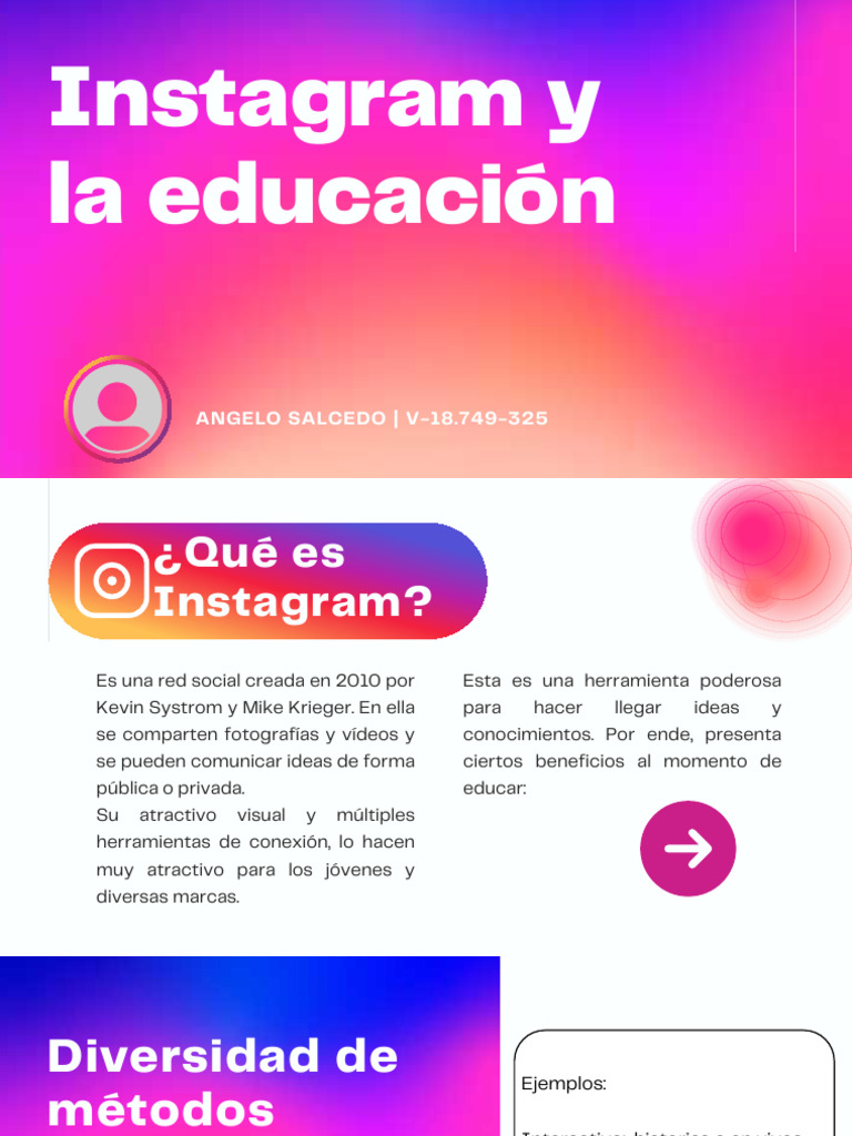 Instagram en La Educación Angelo Salcedo | PDF | Información ...