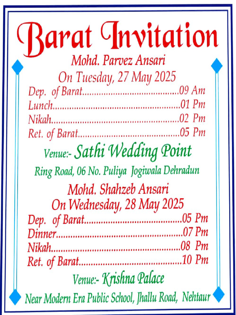 Barat Invitation | PDF