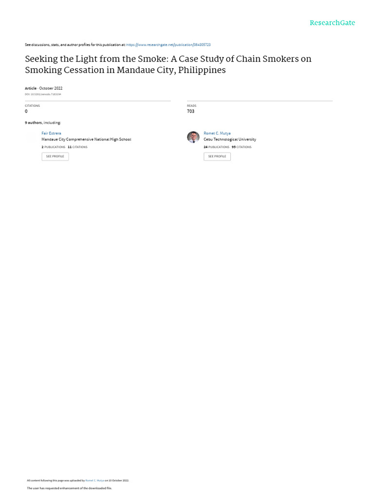 Seeking The Light From The Smoke: A Case Study of Chain Smokers On ...