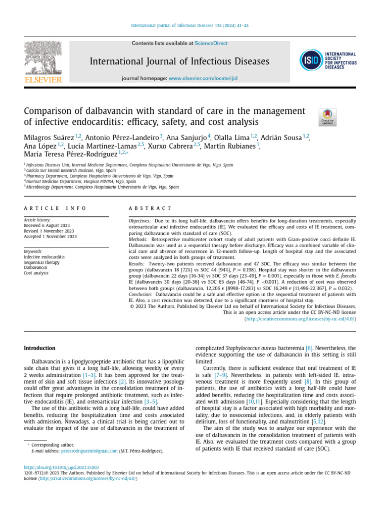 Dalbavancin vs Standard Care for Endocarditis | PDF | Staphylococcus ...