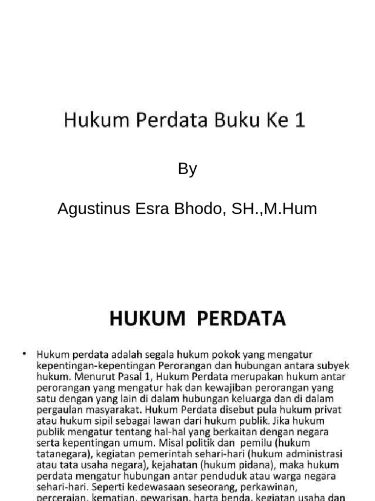 Hukum Perdata PTT | PDF
