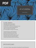 Analysis of "At a Funeral" by Brutus | PDF | Funeral