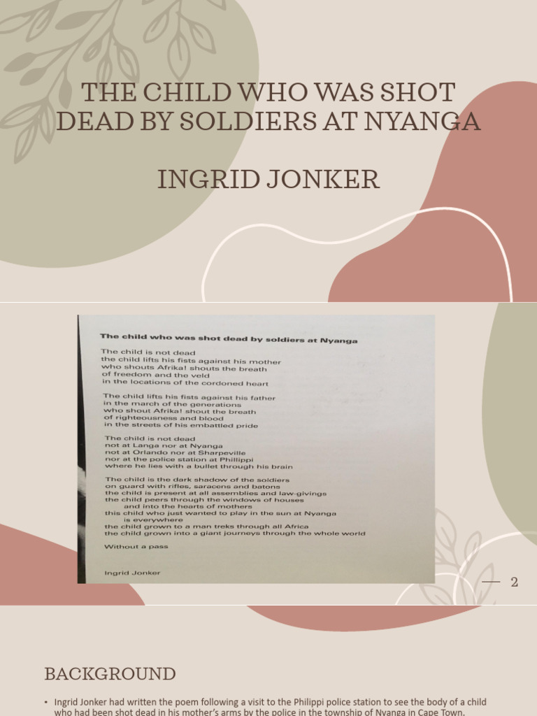 Child's Death: A Symbol of Apartheid | PDF | Apartheid | Poetry