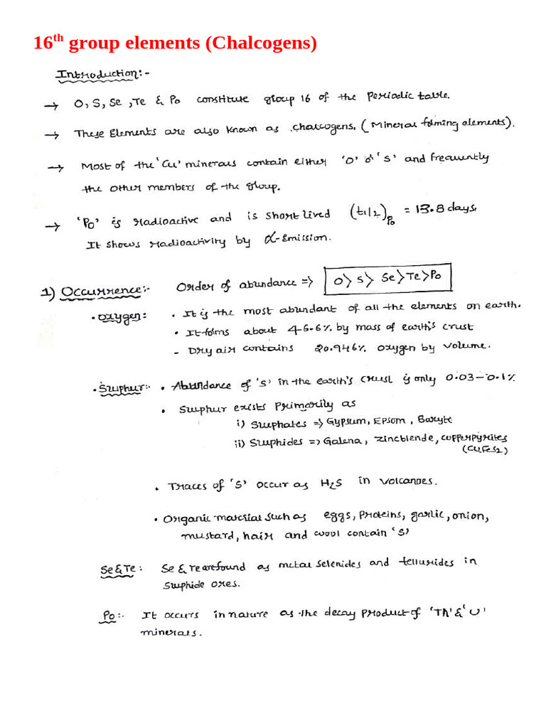 16th Group Elements | PDF