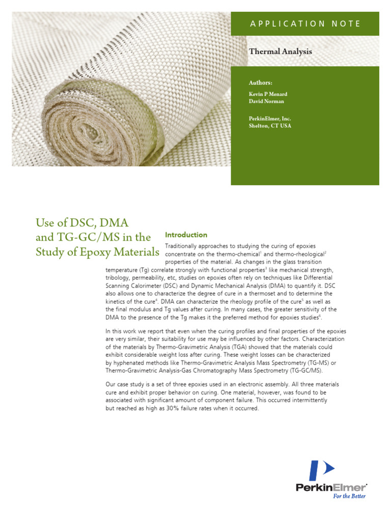 PKI-An-2010-APP Use of DSC, DMA and TG-GC MS in The Study of Epoxy ...