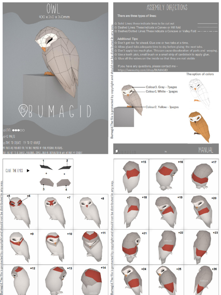 Coruja Papercraft | PDF