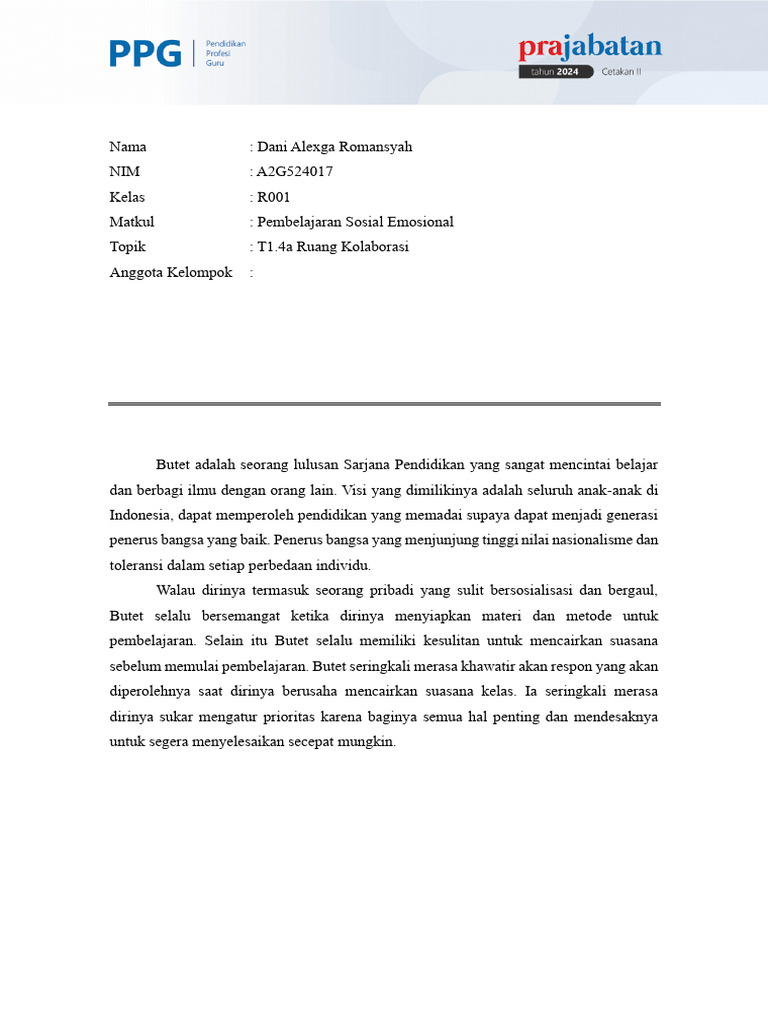 PSE T1.4a Ruang Kolaborasi - Dani Alexga | PDF