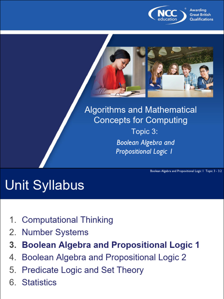 Boolean Algebra & Logic in Computing | PDF | Boolean Algebra | Teaching ...
