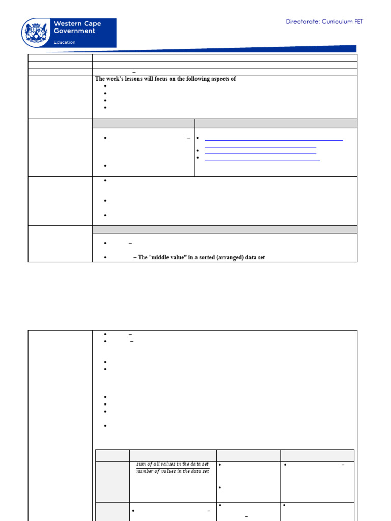 Grade 11 Data Handling Overview | PDF | Mean | Average
