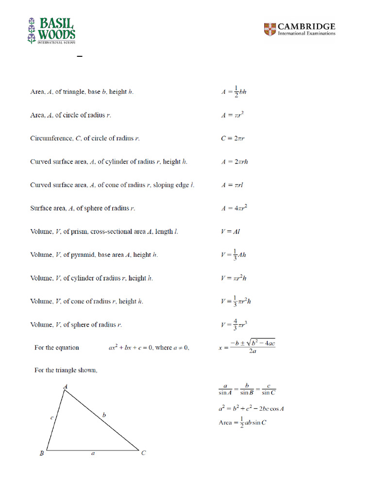 Grade 10 Trigonometry Test Paper | PDF