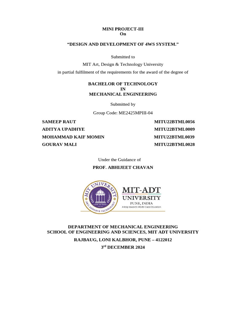 Project | PDF | Steering | Gear