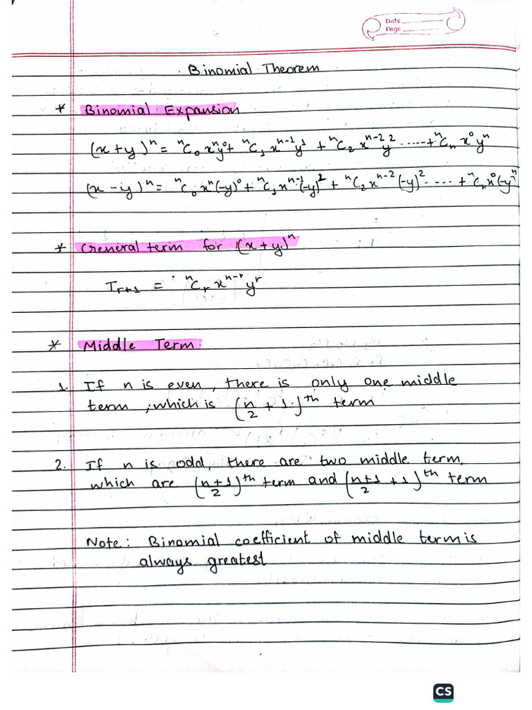 Binomial Theorem | PDF