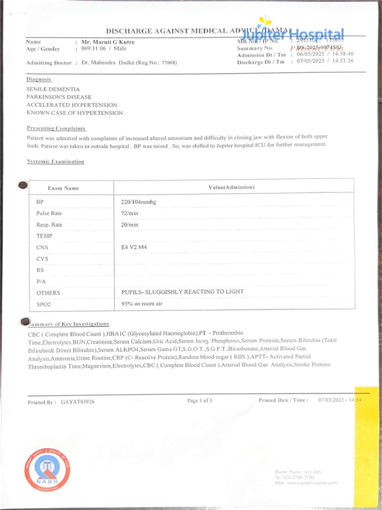 Discharge Summary - Compressed | PDF