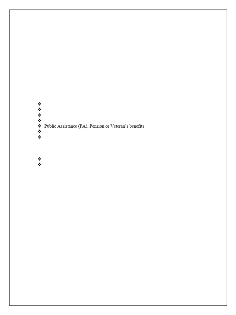 Zero Income Statement Certification | PDF
