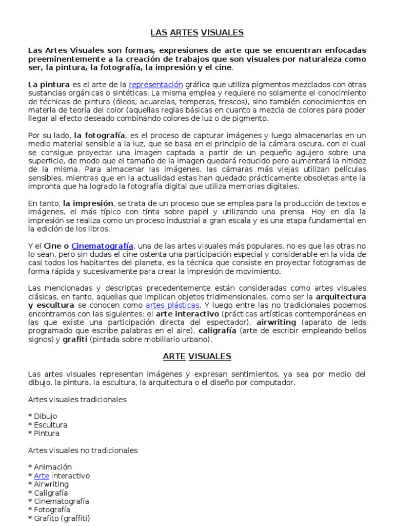 Las Artes Visuales | PDF | Diseño | Pinturas