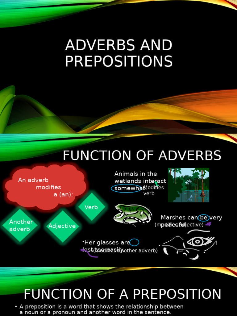 Adverbs & Prepositions | PDF | Adverb | Verb