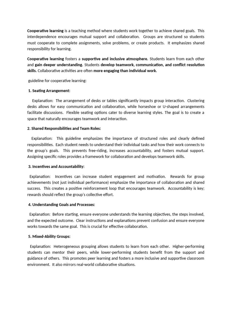 Cooperative Learning - WPS Office | PDF | Learning | Education Theory
