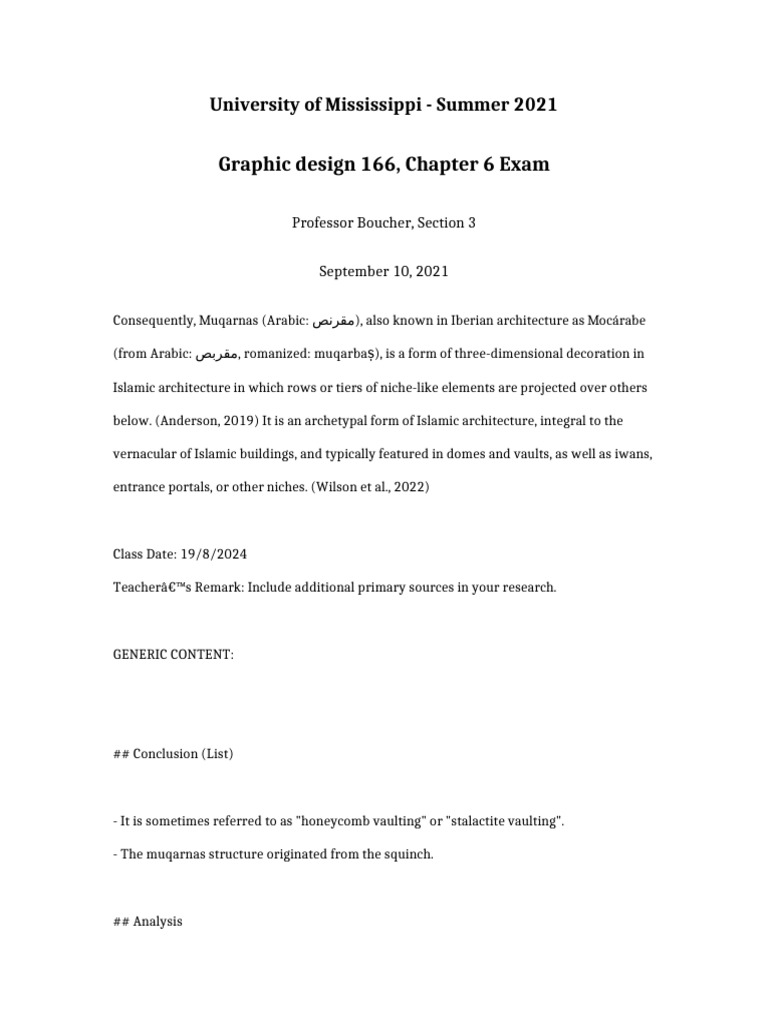 Graphic Design 166 Chapter 6 Exam | PDF | Architectural Design | Architecture