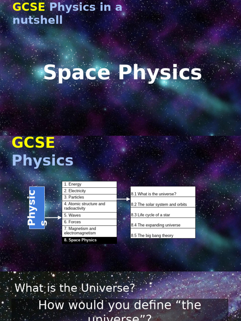 Space Physics Revision Powerpoint | PDF | Stars | Solar System