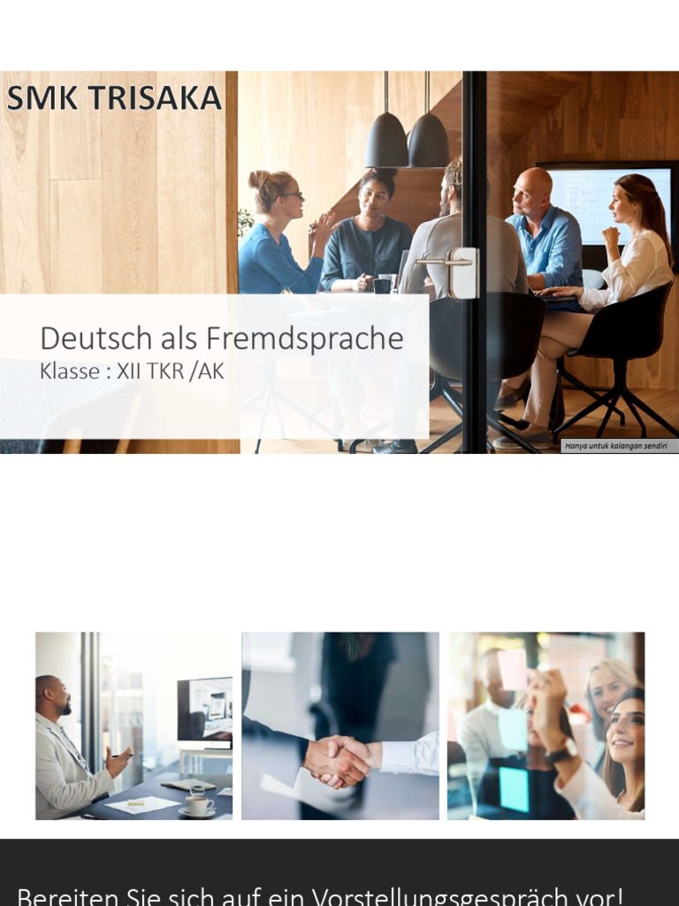 Vorstellungsgespraech Und Aufgabe I | PDF