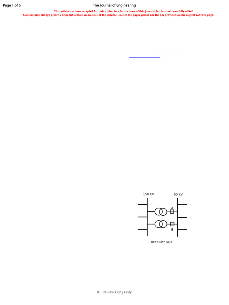 Distance Protection in 15060 KV Transformer 60 KV | PDF | Relay ...