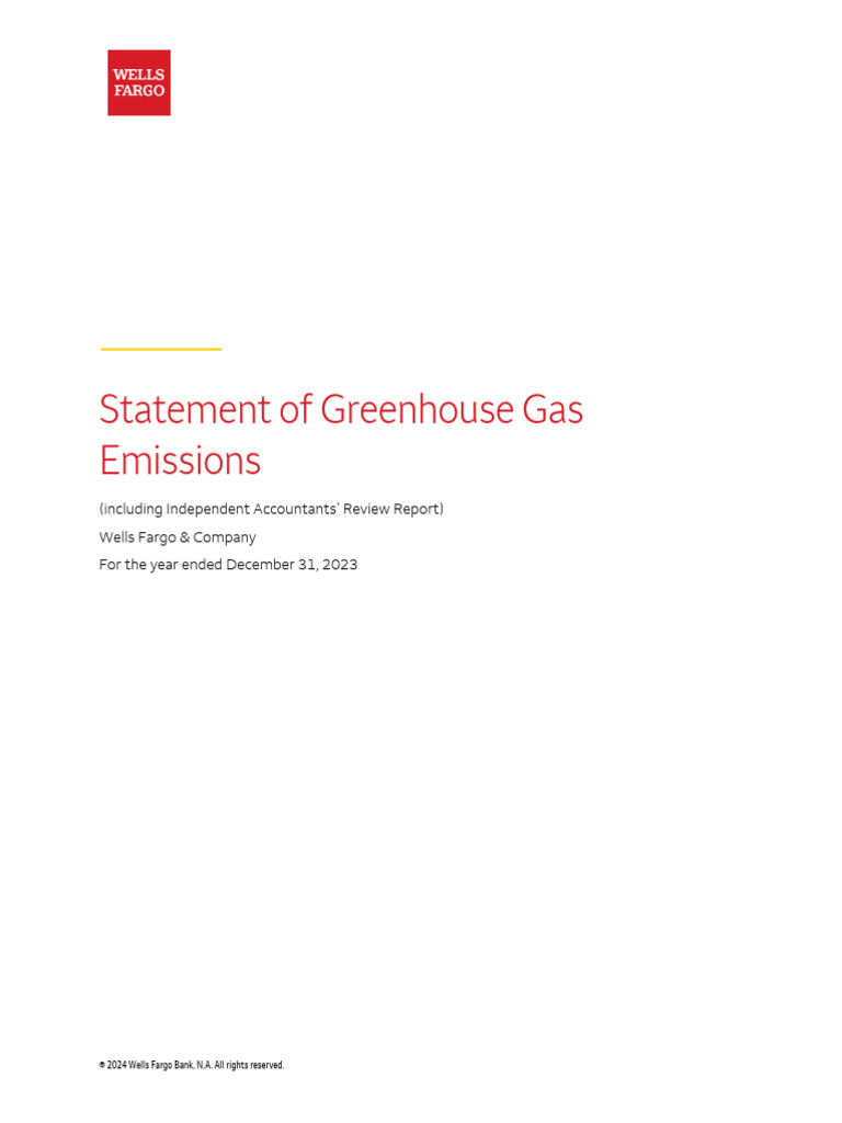 Statement Greenhouse Gas Emissions | PDF | Greenhouse Gas | Natural ...