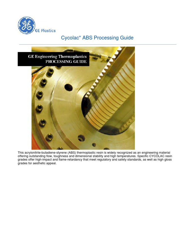 Cycolac Process Guide | PDF | Clothes Dryer | Thermoplastic