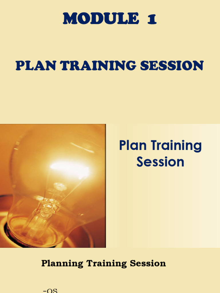 Plan Training Session Final PPT (1) PG | PDF | Educational Assessment ...