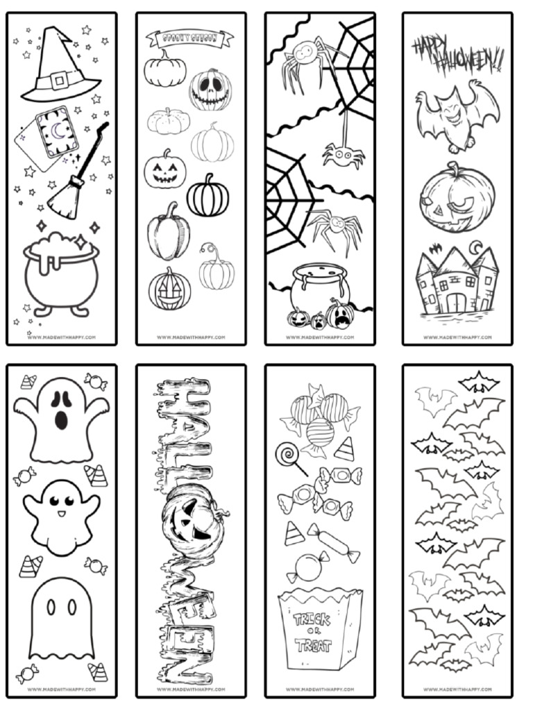 Halloween Bookmarks Made With Happy | PDF