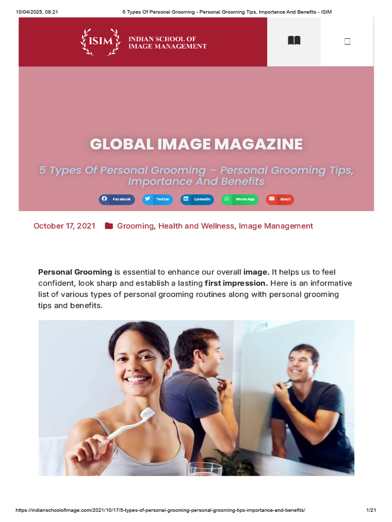 5 Types of Personal Grooming - Personal Grooming Tips, Importance and ...