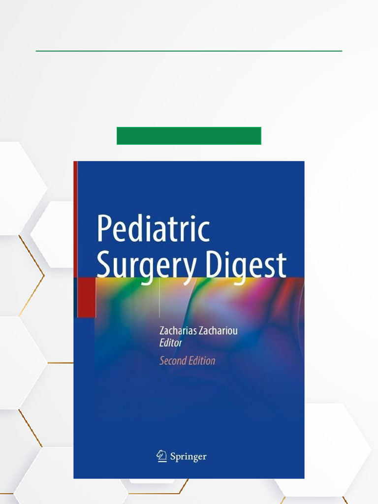 Pediatric Surgery Digest 2nd Edition Latest Edition Download | PDF ...
