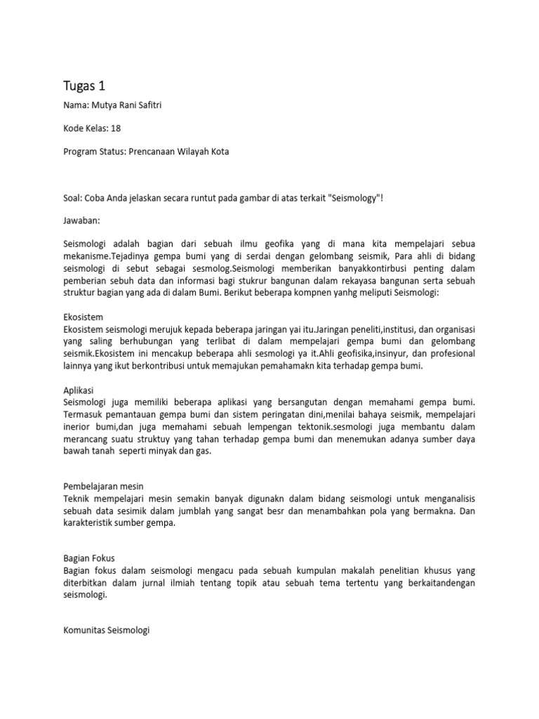 Tuga 1 Dasar Dasar Geografi 1 PDF | PDF