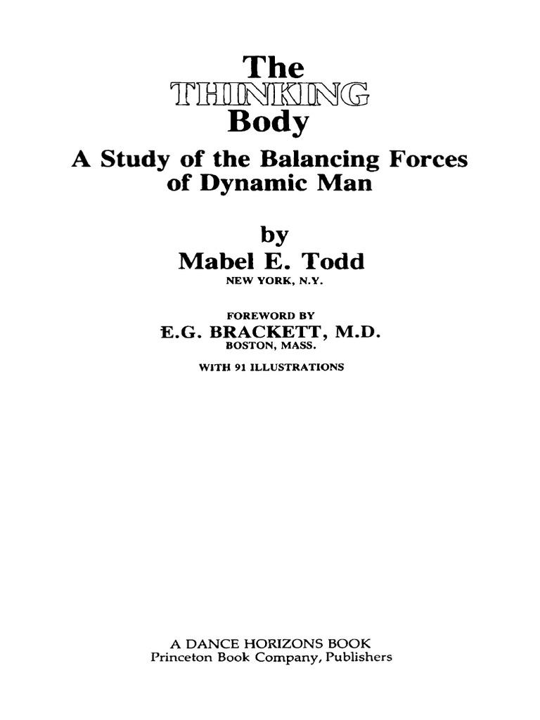 The Thinking Body - Mabel Elsworth Todd - 1937 - Dance Horizons - Anna ...