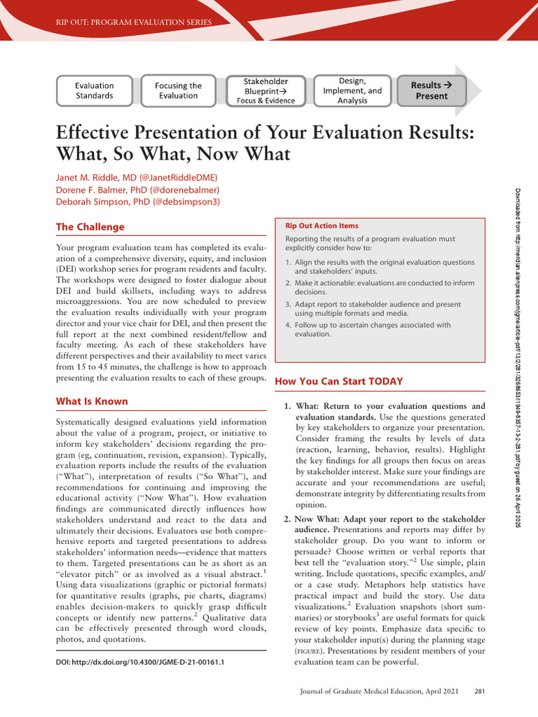 Presenting DEI Evaluation Results Effectively | PDF | Evaluation