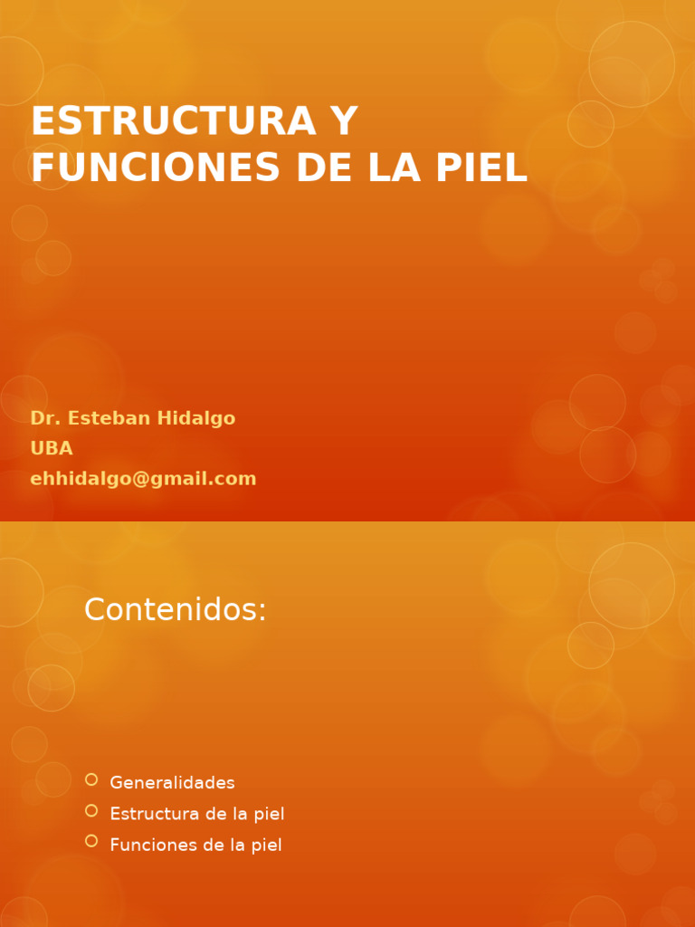 Estructura y Funciones de la Piel | PDF | Piel | Epidermis