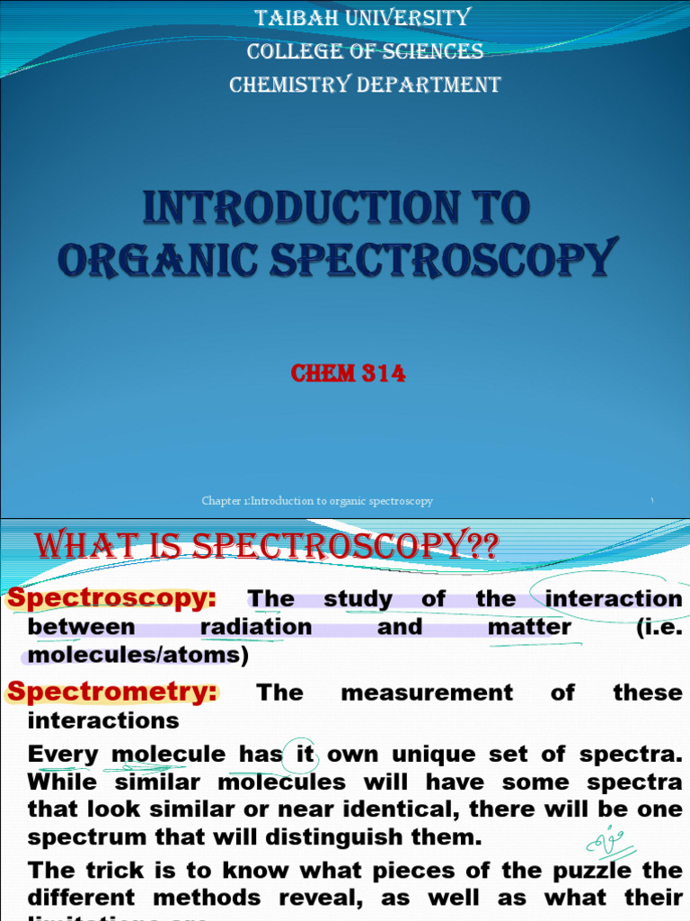 Introduction to Organic Spectroscopy | PDF | Spectroscopy | Physics