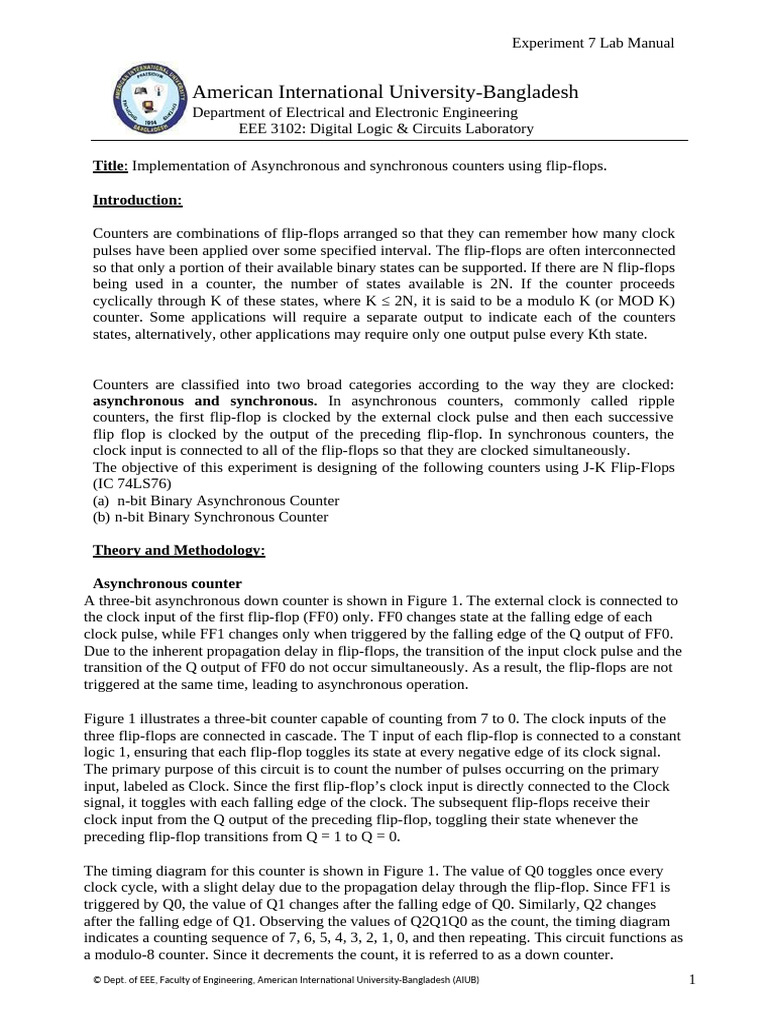DLC LAB - 07 - Student - Manual - Spring 2024-25 | PDF | Electrical ...