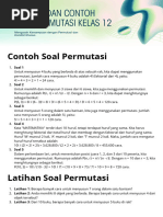 Contoh Soal Permutasi Siklis 1 | PDF