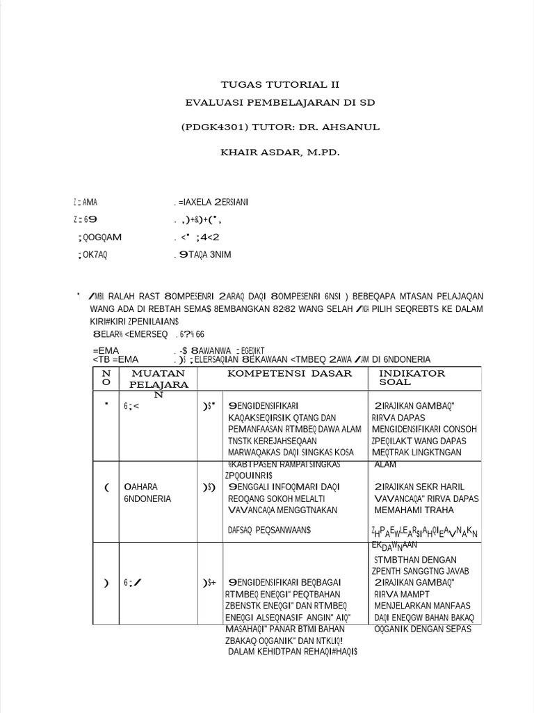 PDF Tugas 2 pdgk4301 | PDF