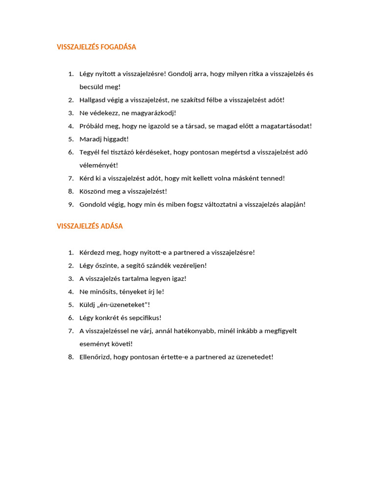 Visszajelzes Fogadasa Adasa | PDF