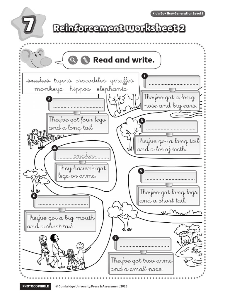 KBNGESS KidsBox_Level1_Unit7_Reinforcement_worksheet_2 | PDF