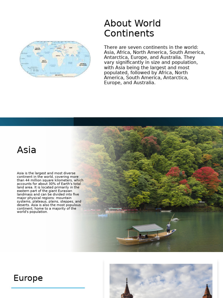Overview of Earth's Continents | PDF | Continent | Asia