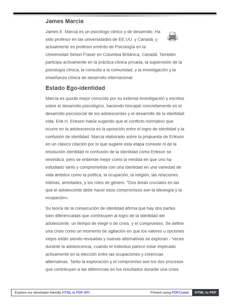 Docsetools. (2015) - James Marcia. | PDF | Sicología | Ciencias del comportamiento