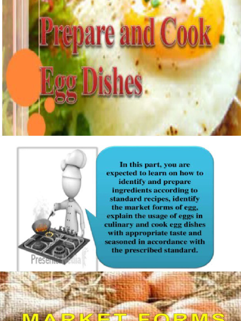 Prepare and Cook Egg Dishes | PDF