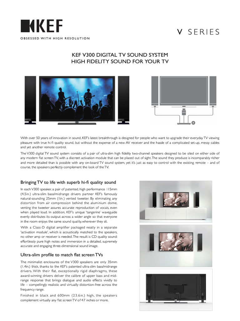KEF V300 InformationSheet | PDF