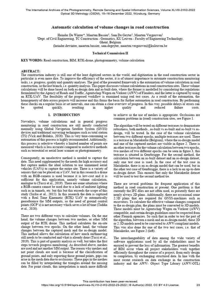 Automating Volume Calculations in Road Construction | PDF