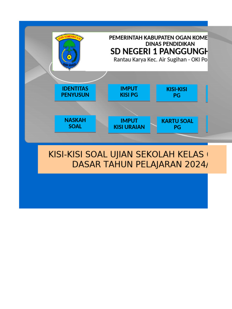 Kisi-Kisi Soal Ujian Kelas 6 SD 2024/2025 | PDF